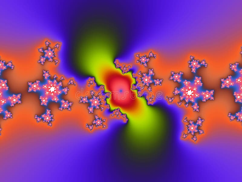 Multicolored Rainbow Shapes Vivid Flowery Galaxy Fractal Phosphorescent ...