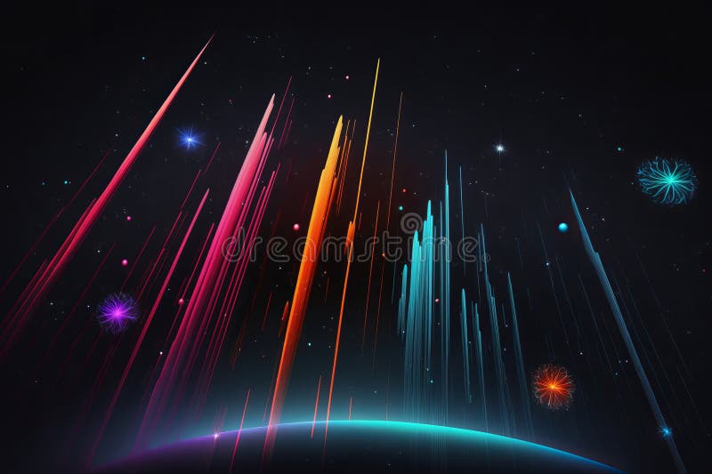 Multicolored ray of light stock illustration. Illustration of painting ...