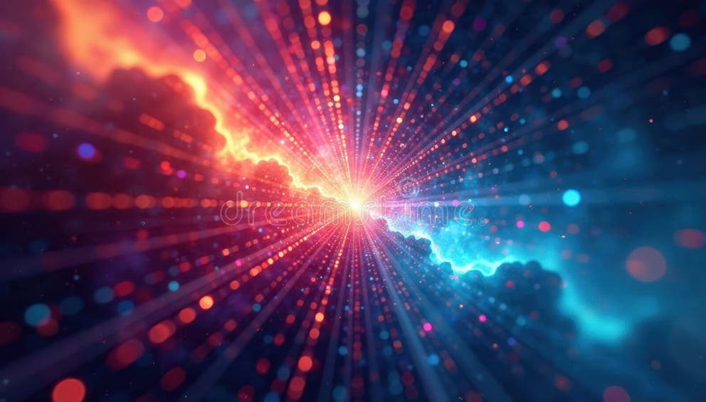 Multicolored Rays Emanating, Creating Dynamic Visual , Art, Dynamic ...