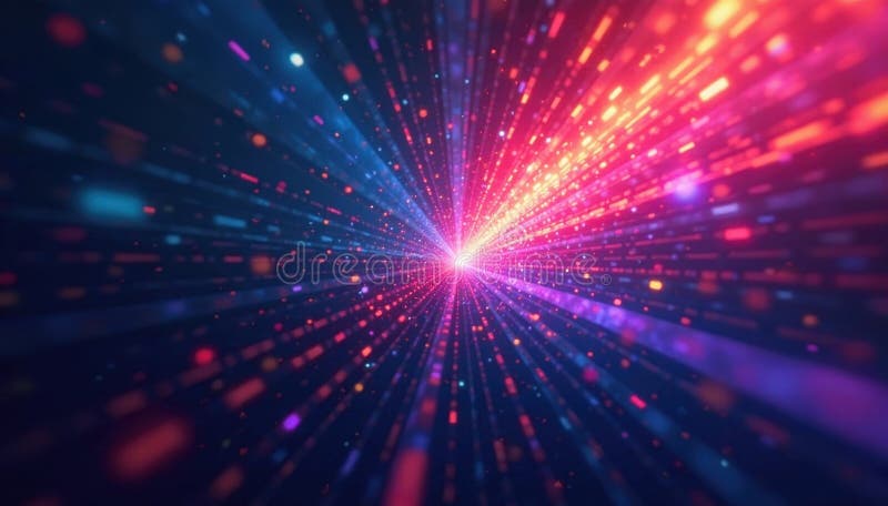 Multicolored Rays Emanating, Creating Dynamic Visual , Technology ...