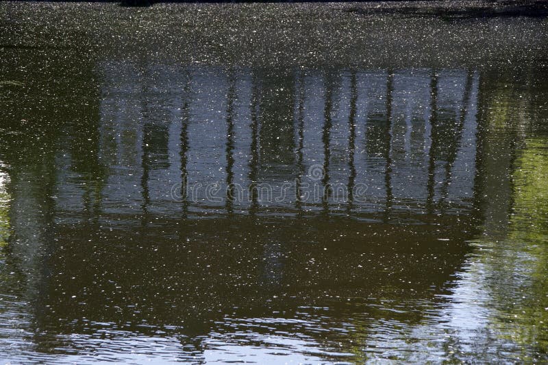 Multicolored Real Reflections on Water Stock Image - Image of ripples ...