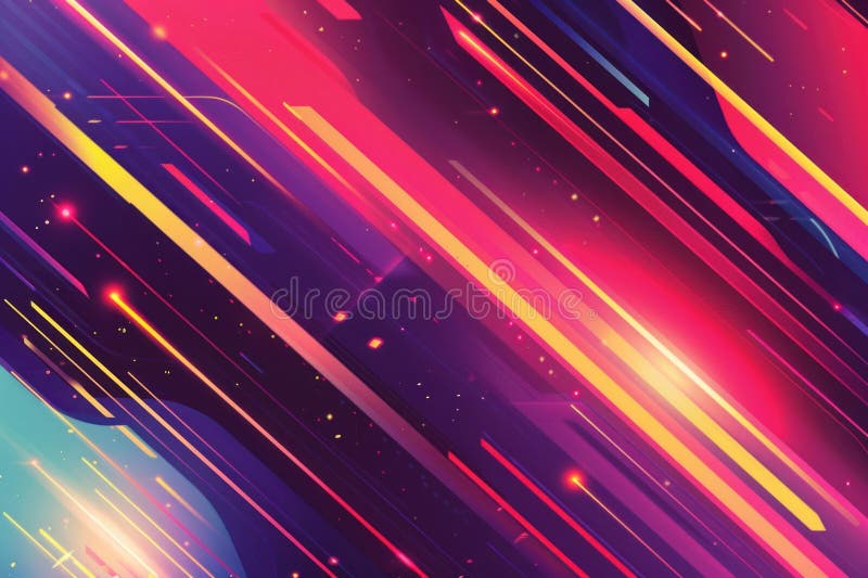 Multicolored Rectangle Shape Energy Flow Background Stock Illustration ...