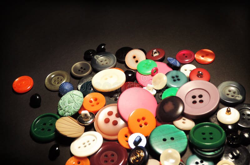 Multicolored retro buttons stock photo. Image of color - 74546808