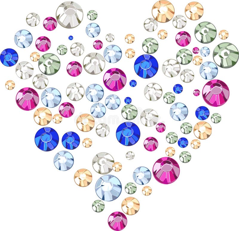 Multicolored rhinestones stock vector. Illustration of stone - 34118885