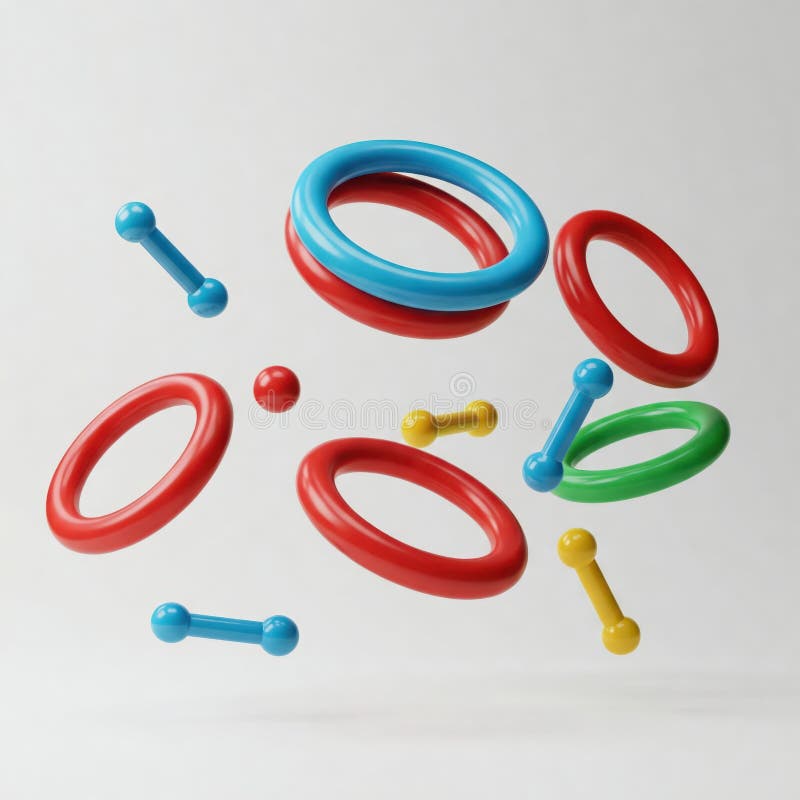 Multicolored ring toss set stock illustration. Illustration of toss ...
