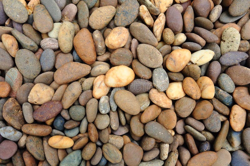 Multicolored river pebbles stock image. Image of landscape - 154058519