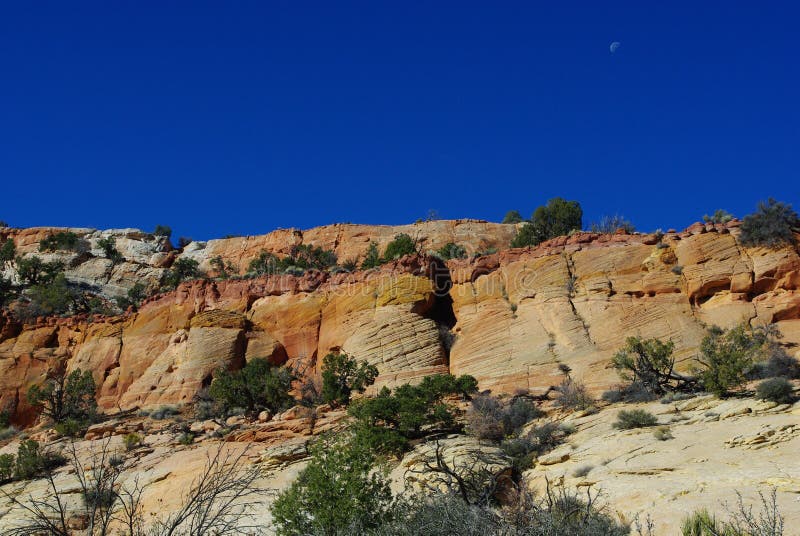 Multicolored rocks, Utah stock photo. Image of moon, beige - 27957522