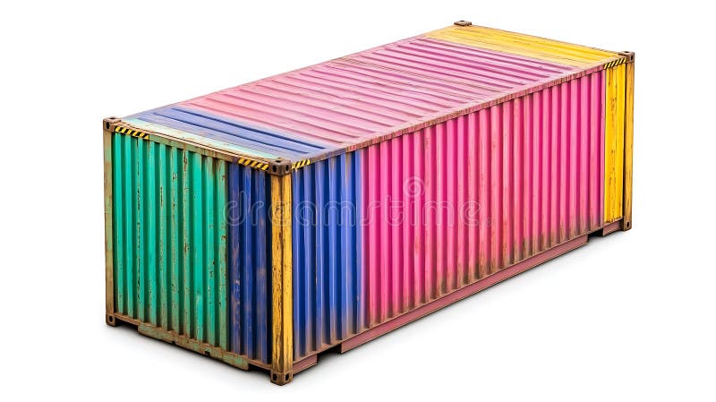 Rusty Shipping Container stock illustration. Illustration of delivery ...