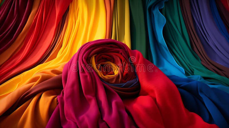 Multicolored Scarf Laying on Ground Stock Image - Image of fall ...