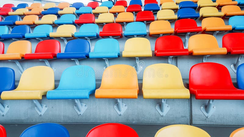 Multicolored Seats, Multicolored Seats. Colorful Seating Stock Image ...