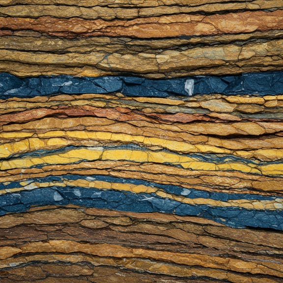 Multicolored Sedimentary Rock Layers Create a Striking Pattern of ...