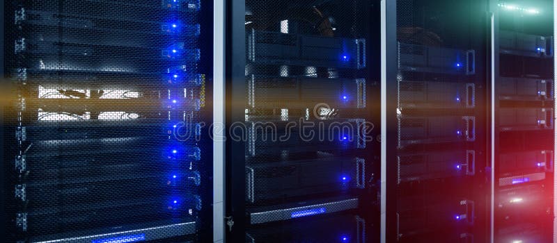 Multicolored Server Rack. Data Center 2020 Stock Photo - Image of ...