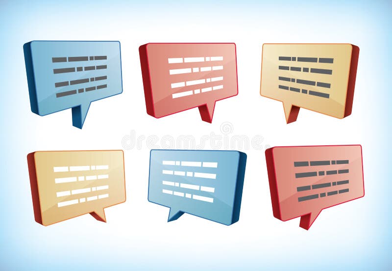 Speech and text boxes stock vector. Illustration of opinion - 29968406