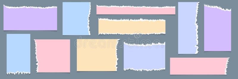 Multicolored Set of Paper, Sheet, Note, for Notes. Vector Illustration ...