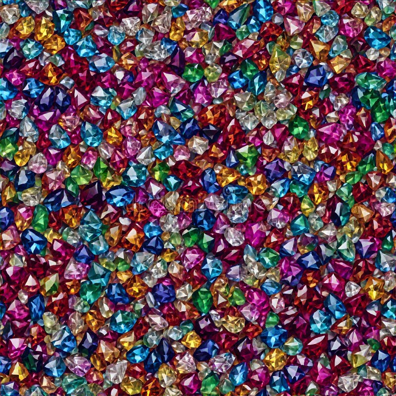 Multicolored Small Gems Seamless Pattern Stock Illustration ...