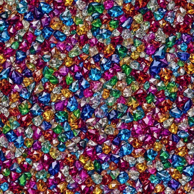 Multicolored Crystals Seamless Pattern Stock Illustration ...