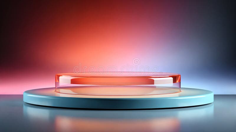 Multicolored Simple Mockup, Product Display Podium. AI Generative Stock ...