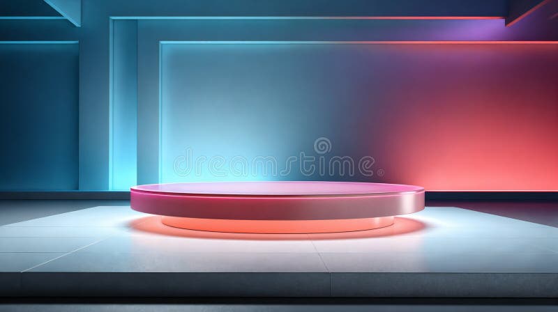 Multicolored Simple Mockup, Product Display Podium. AI Generative Stock ...