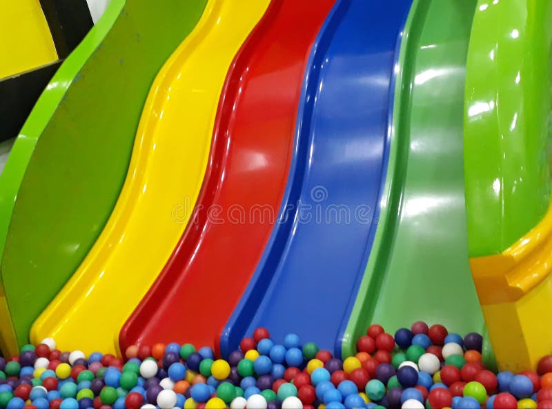Multicolored slide stock photo. Image of polka, pool - 146428278