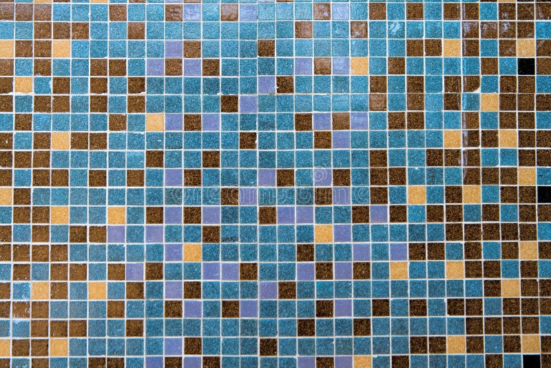 Multicolored Small Square Tiles Abstract Pattern Background. Stock ...