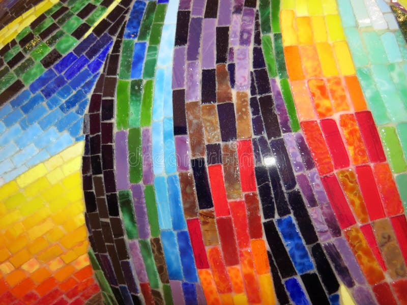 Multicolored Smalt Mosaic from Glass Peaces Stock Photo - Image of away ...