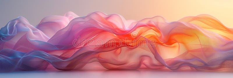 Multicolored Smoke Billows and Forms a Wave Pattern on a White Surface ...