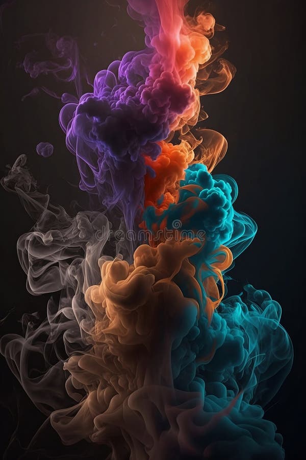 Multicolored Smoke Abstract Background. Stock Illustration ...