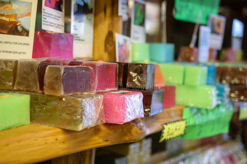 Multicolored Soap in the Store in Larnaca, Cyprus Stock Photo - Image ...