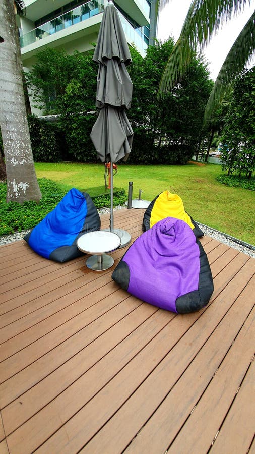 Multicolored Soft Seats on Floor Stock Photo - Image of seats, floor ...