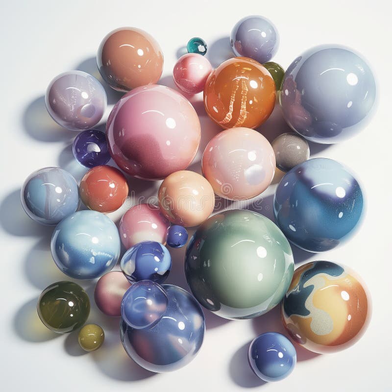 Multicolored Spheres Cluster Stock Photo - Image of geometric ...