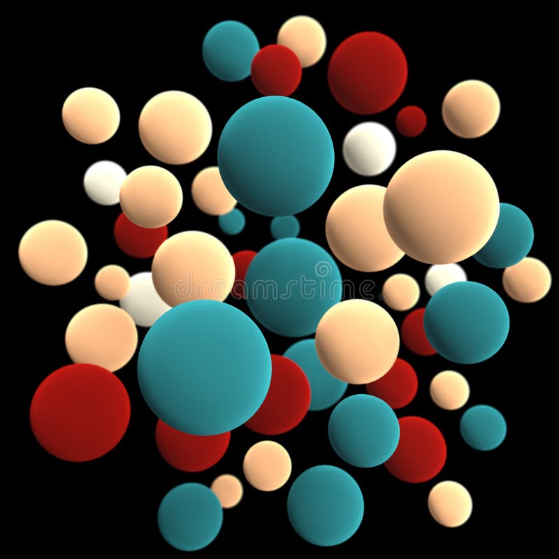Multicolored spheres stock illustration. Illustration of space - 62061222