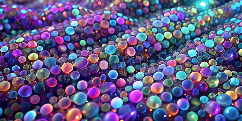 Multicolored Spheres Texture – Vibrant 3D Design with Bokeh Background ...