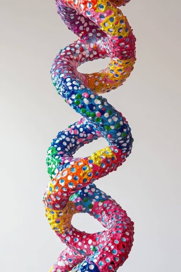 Multicolored Spiral of the DNA Double Helix. Stock Image - Image of ...