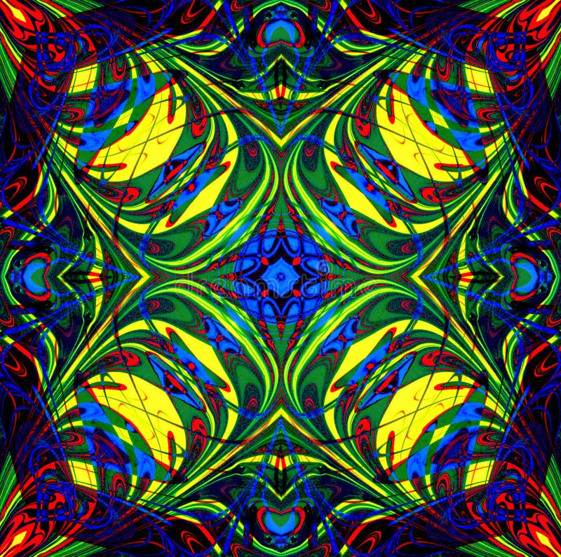 Multicolored Square Kaleidoscope Abstract Background Illustration Stock ...
