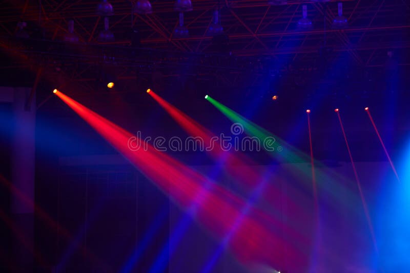 Stage, Spotlights, Bulbs, Light Stock Photo - Image of colorful ...
