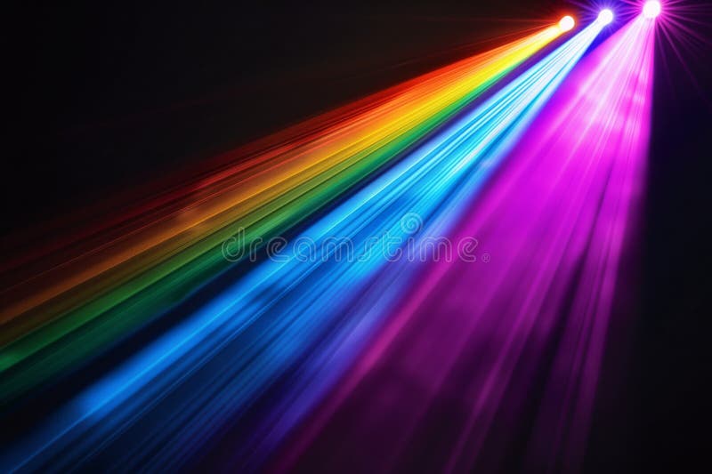 Multicolored Stage Spotlights Shining in Dark Auditorium Stock Image ...