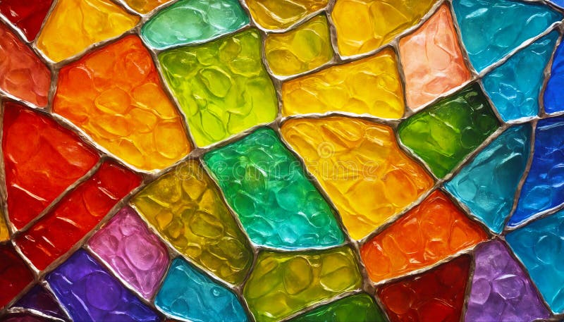 Multicolored Stained Glass Pattern, Bright Abstract Background Stock ...