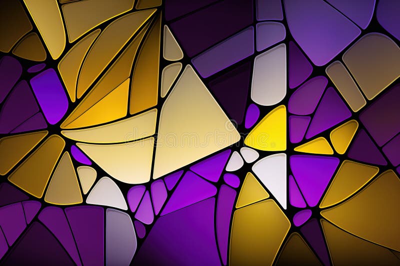 Multicolored Stained Glass Window with Irregular Random Block Pattern ...