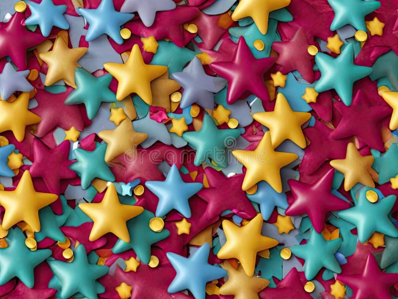 3d Confetti Pattern Golden Stars Stock Photos - Free & Royalty-Free ...