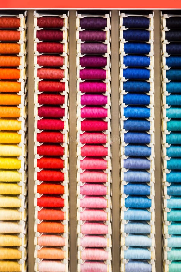 Multicolored Stitching Threads Stock Image - Image of sewing ...