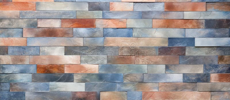 Multicolored Stone Brick Wall Texture Stock Illustration - Illustration ...