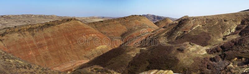 Multicolored Stone Desert Paints Stock Photo - Image of landscape ...