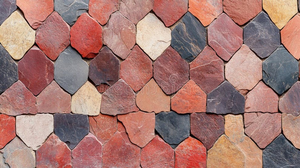 Multicolored Stone Wall Pattern Detailed Texture Stock Illustration ...