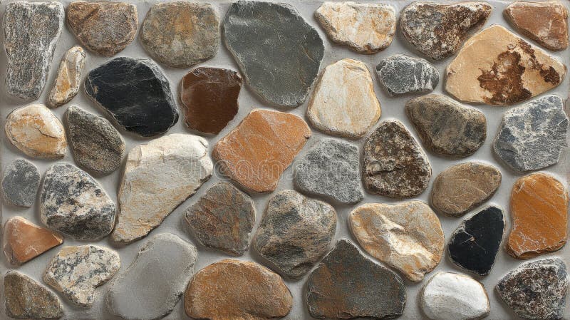 Multicolored Stone Wall Rock Texture Design Stock Illustration ...
