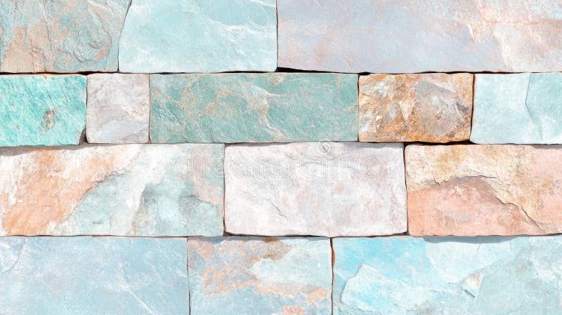 Multicolored Stone Wall Texture, Blend of Colors, Textures, and Natural ...