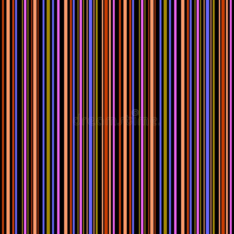 Multicolored Striped Pattern on Black Background Seamless Vector ...