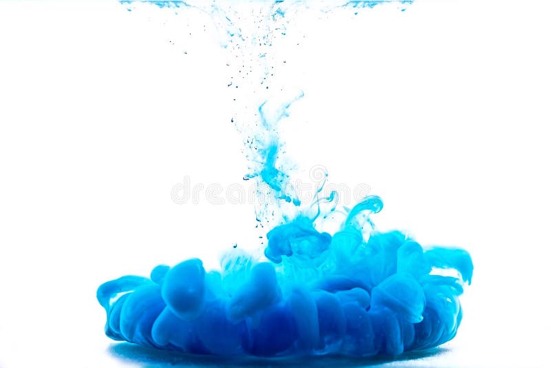 Multicolored Swirling Drop of Ink in Water Stock Photo - Image of ...