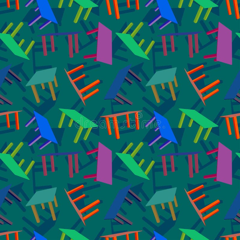 Multicolored Tables Seamless Pattern. Vector Stock Illustration Eps10 ...