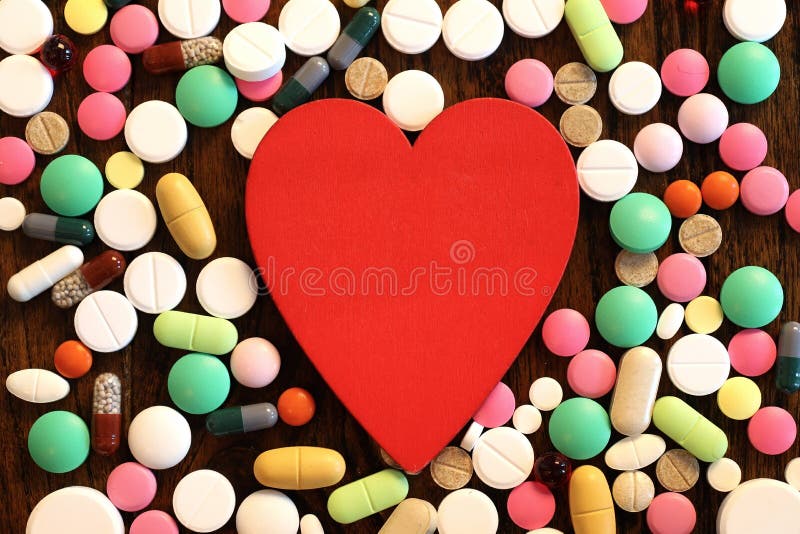 Multicolored Tablets of Different Shapes and Sizes Stock Photo - Image ...