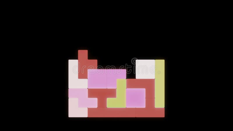 Multicolored Tetris. Design Stock Illustration - Illustration of black ...